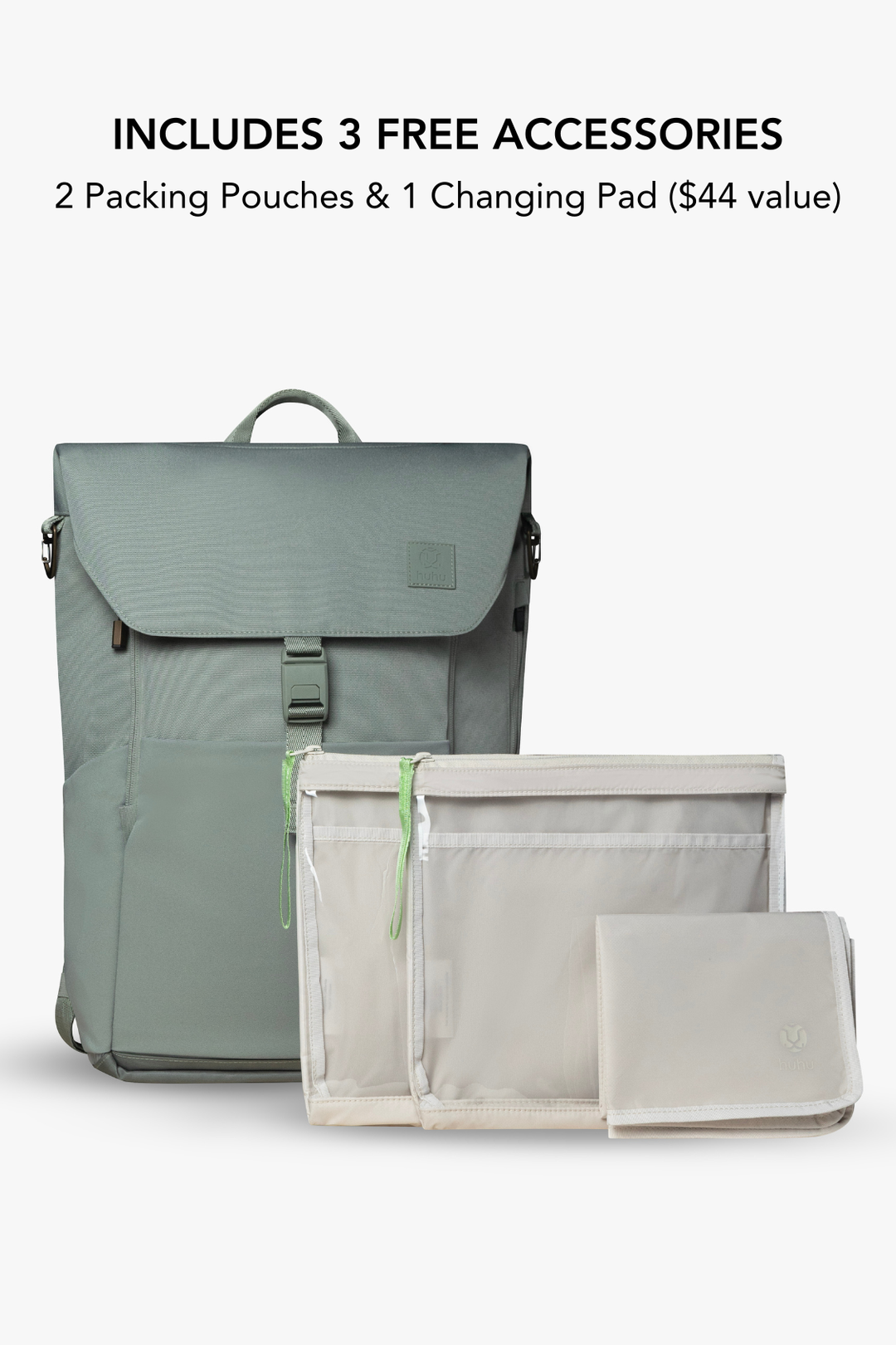 Everyday Diaper Backpack / Outdoorsy Sage – Huhu